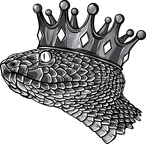 Snake crown template design Royalty Free Vector Image