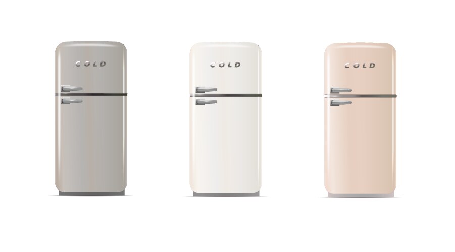 Modern fridges realistic coolers refrigerators Vector Image
