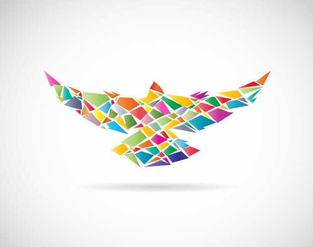 Abstract stylized flying bird Royalty Free Vector Image