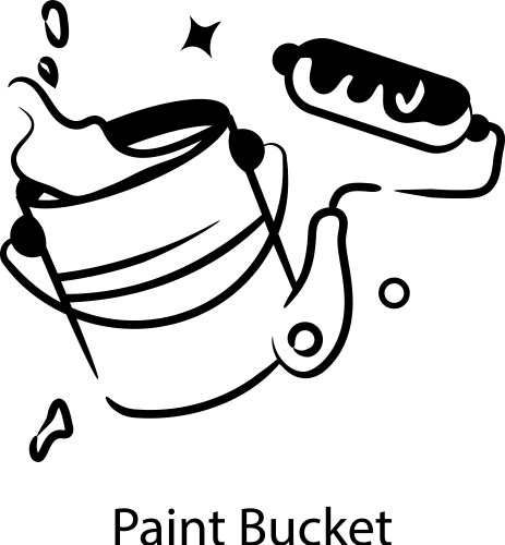 Spilled bucket Royalty Free Vector Image - VectorStock