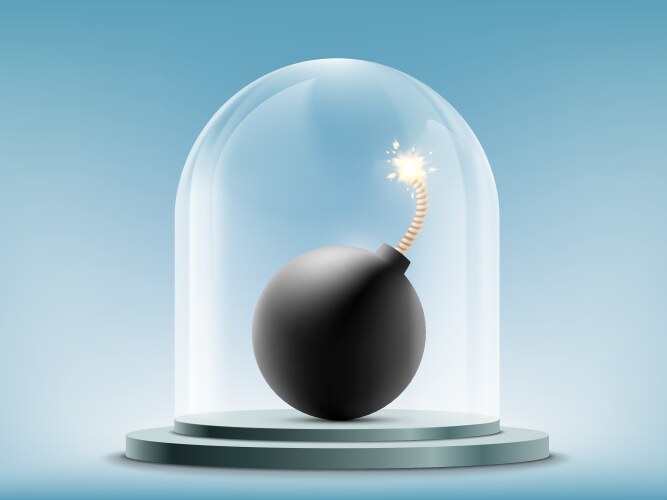 Lit bomb Royalty Free Vector Image - VectorStock