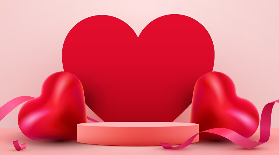 Valentines day scene background product Royalty Free Vector