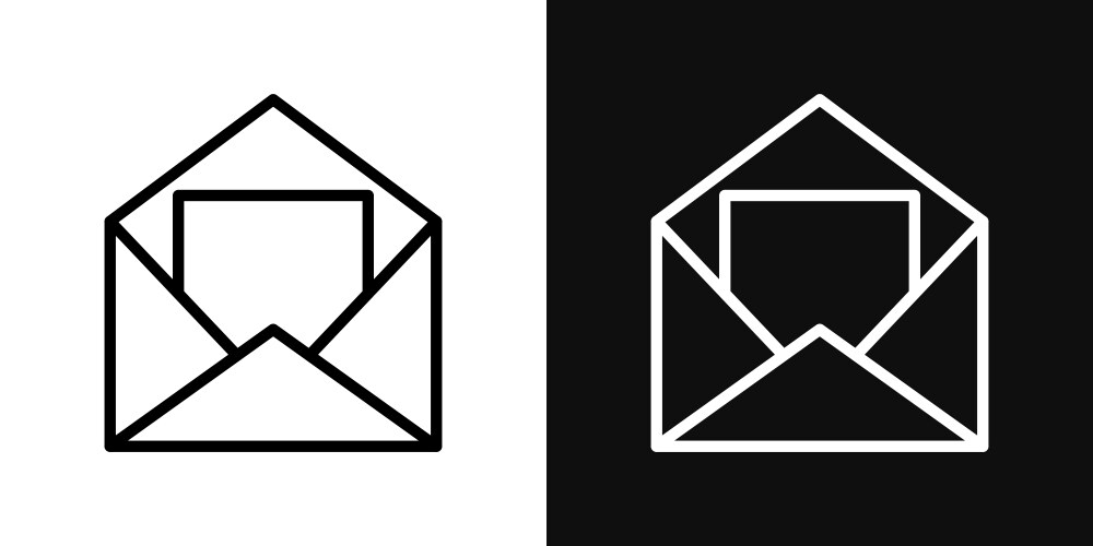 Open envelope icon Royalty Free Vector Image - VectorStock