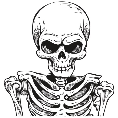 Halloween exorcist girl scary sketch hand draw Vector Image