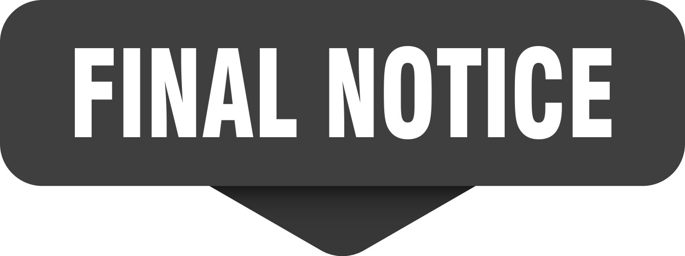 Final Notice Vector Images (over 1,000)