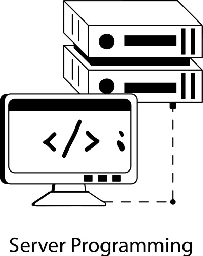 Server programming Royalty Free Vector Image - VectorStock