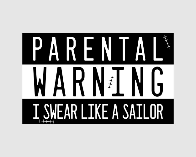 Parental advisory explicit content warning label Vector Image