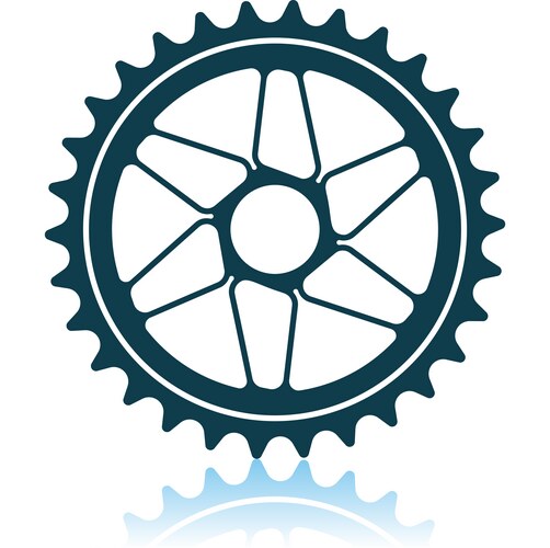 Bike gear star icon Royalty Free Vector Image - VectorStock