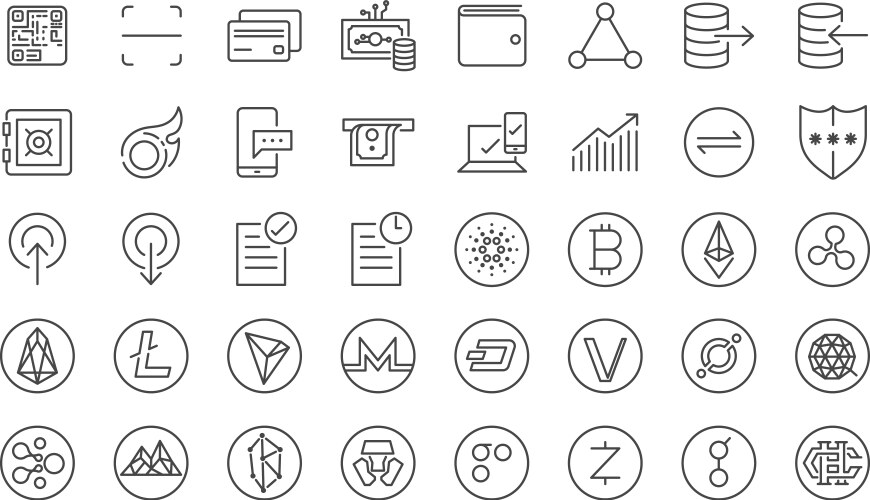 Cryptocurrency Vector Images (over 100,000)