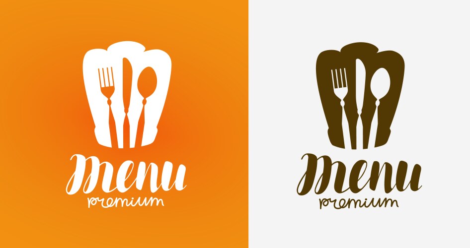Restaurant logo cooking menu symbol Royalty Free Vector