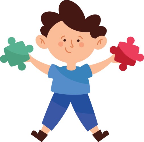 Autism boy cartoon Royalty Free Vector Image - VectorStock