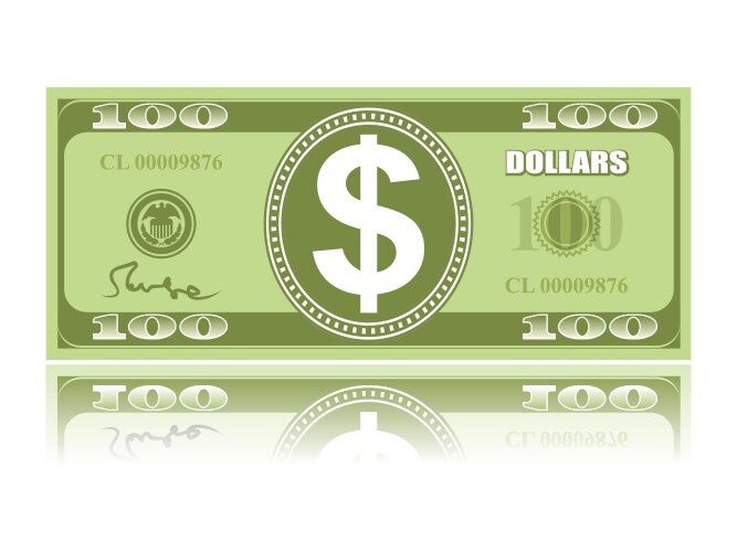 Dollar bank note Royalty Free Vector Image - VectorStock