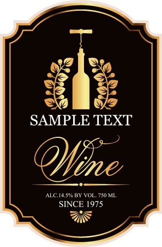Wine label template Royalty Free Vector Image - VectorStock