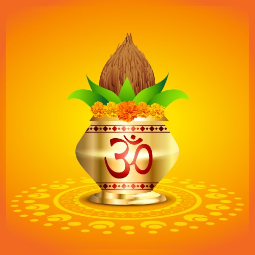 Coconut kalash Vector Images & Graphics for Commercial Use | VectorStock