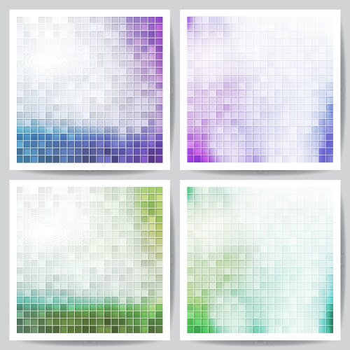 Set of abstract creative business cards design Vector Image