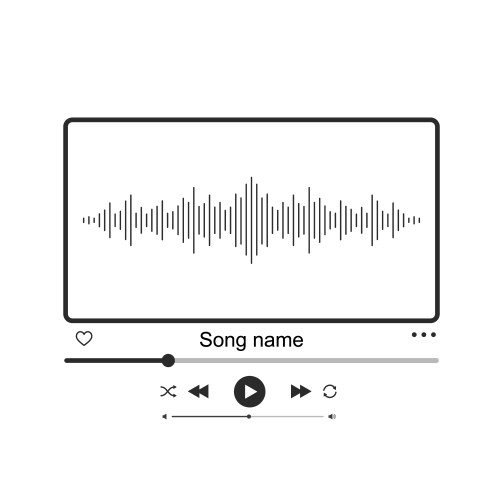 Video or music player interface with loading Vector Image