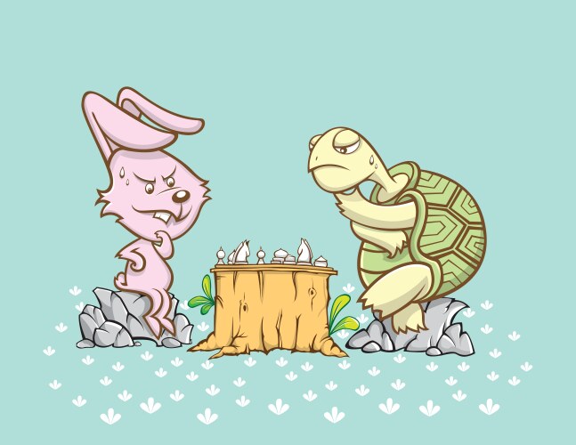 Rabbit and Tortoise Story Vector Images (39)