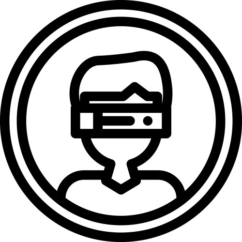 360 view icon thin linear style design isolated Vector Image