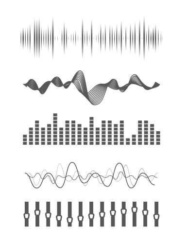 Music sound waves Royalty Free Vector Image - VectorStock