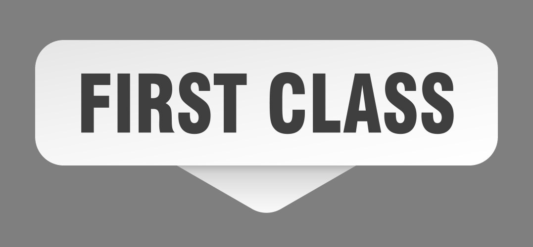 Safety first sticker sign Royalty Free Vector Image