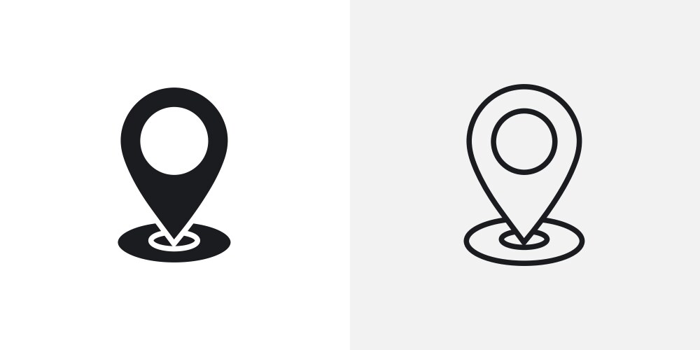 Map marker icon set Royalty Free Vector Image - VectorStock