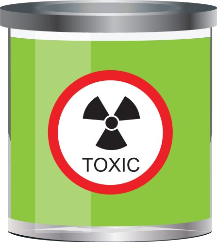 Toxic sign with skull Royalty Free Vector Image