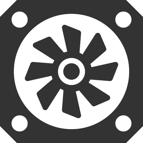 Cooler fan icon Royalty Free Vector Image - VectorStock