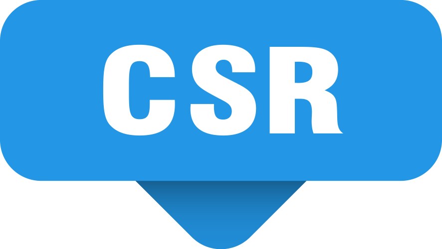 Csr sticker sign on transparent background Vector Image