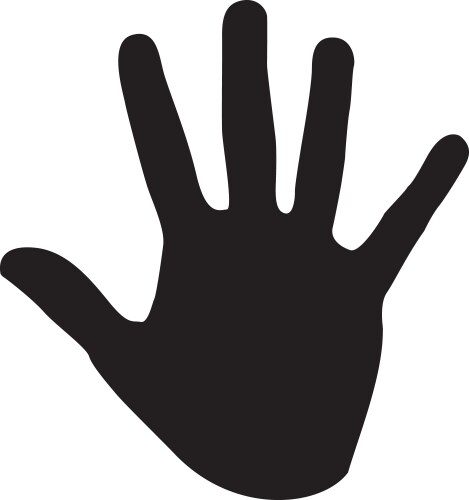 Black Hand Silhouette Royalty Free Vector Image