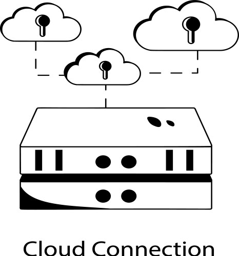 Cloud connection Royalty Free Vector Image - VectorStock
