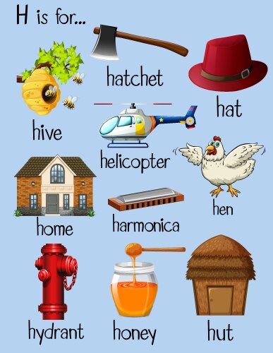 Letter H Words Vector Images (over 1,600)