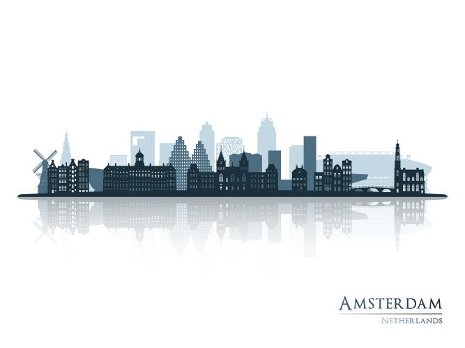 Amsterdam Netherlands Silhouette Skyline Vector Images (over 310)