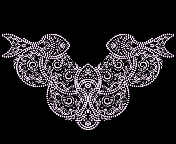 Neck line design Royalty Free Vector Image - VectorStock