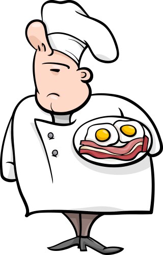 Poached egg cartoon Royalty Free Vector Image - VectorStock