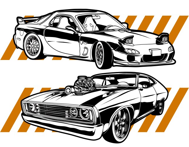 Race drift car Royalty Free Vector Image - VectorStock