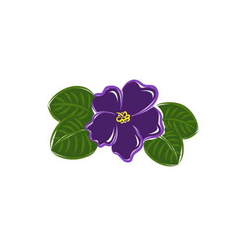 Violet flower Royalty Free Vector Image - VectorStock