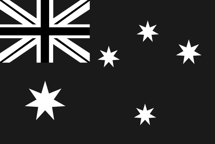 Australia Flag Black and White Vector Images (over 600)