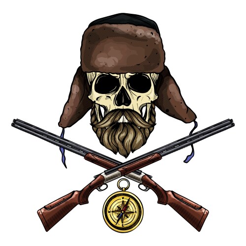 Vintage hunting concept Royalty Free Vector Image