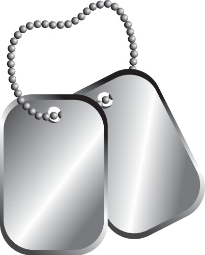 Dog tag on white background Royalty Free Vector Image