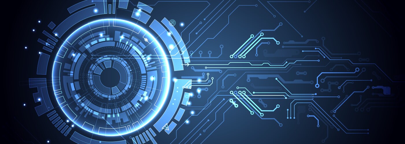 Abstract technology ai computing chipset Vector Image