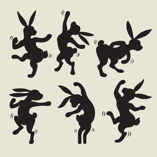 Jumping Rabbit Silhouette Vector Images (over 2,500)
