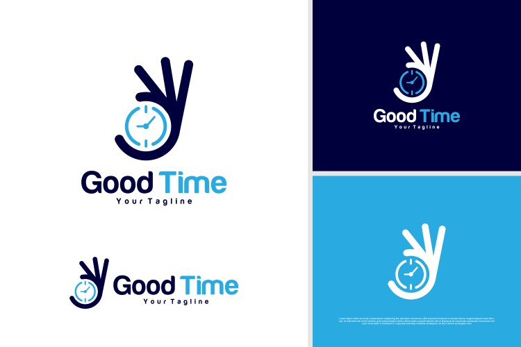 Good time logo design best Royalty Free Vector Image