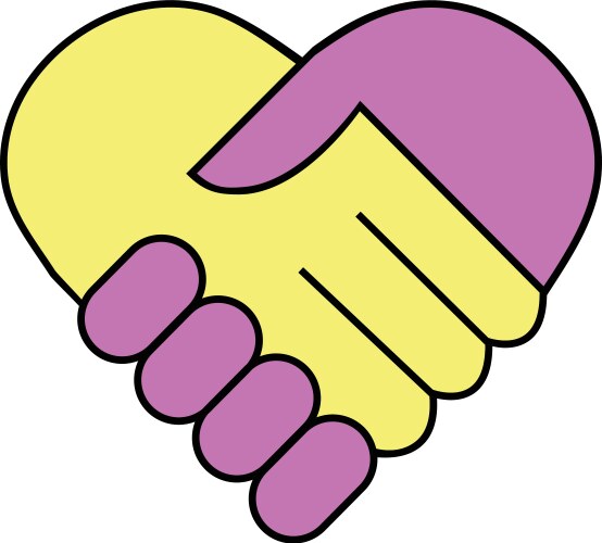 Hand squeezing red heart shape Royalty Free Vector Image