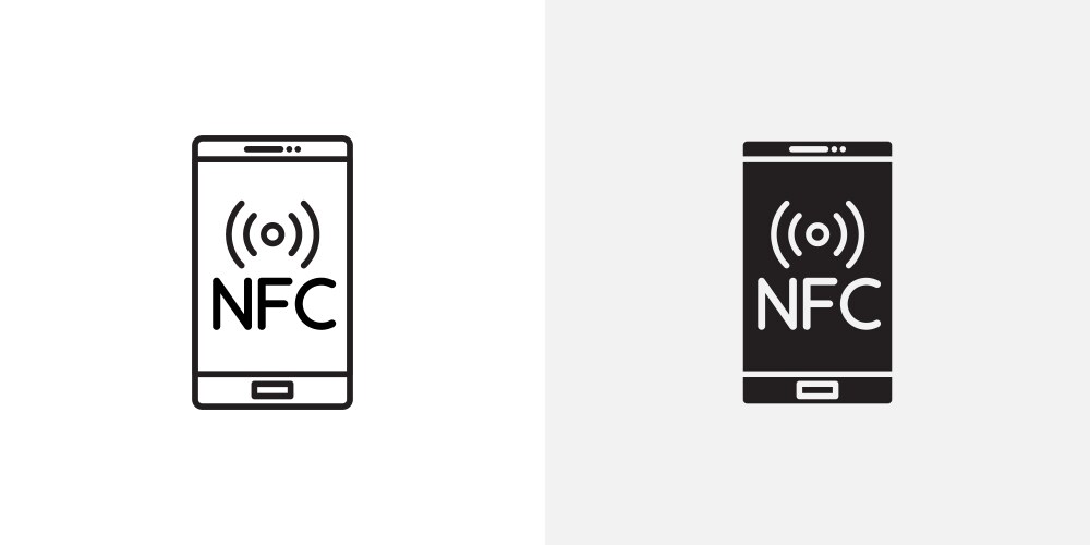 Nfc icon set Royalty Free Vector Image - VectorStock
