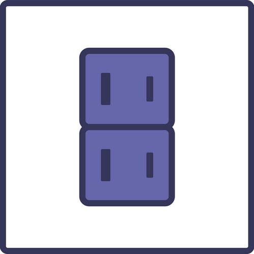 Japan electrical socket icon Royalty Free Vector Image