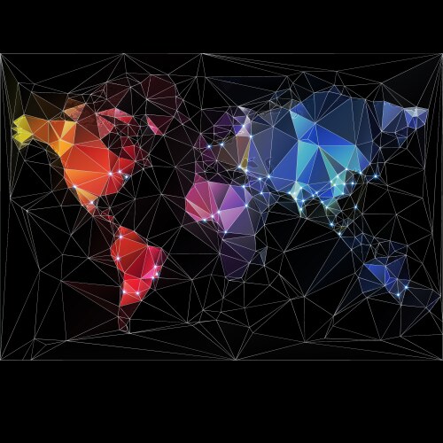 Modern concept of world map Royalty Free Vector Image