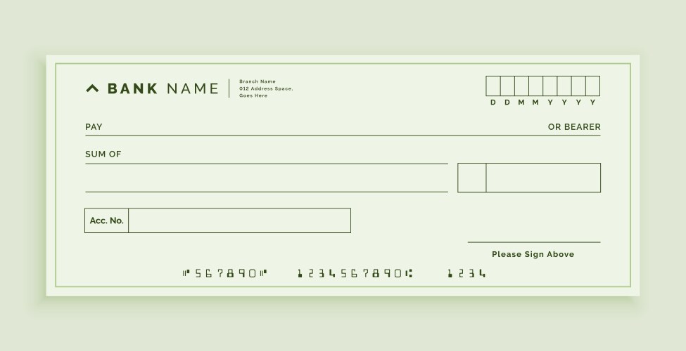 Bank Cheque Gift Voucher Vector Images (over 270)