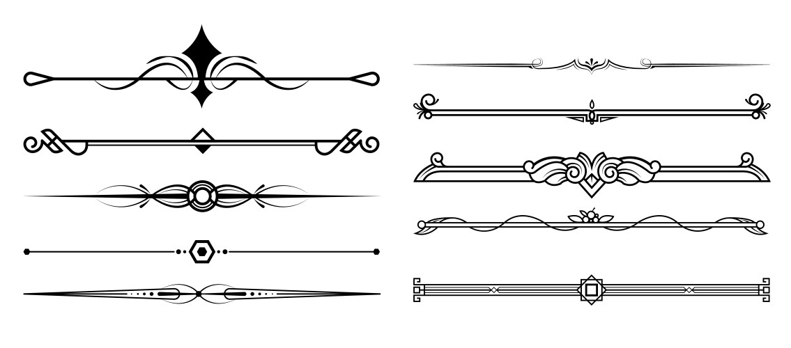 Ornamental Rules Vector Images (over 900)