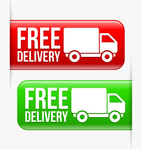 Free delivery shipping labels Royalty Free Vector Image