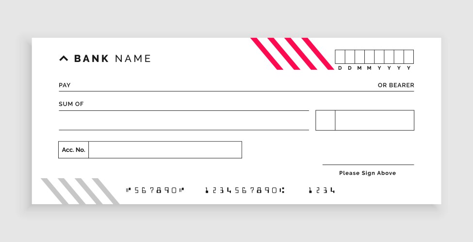 Cheque Template Vector Images (over 1,400)